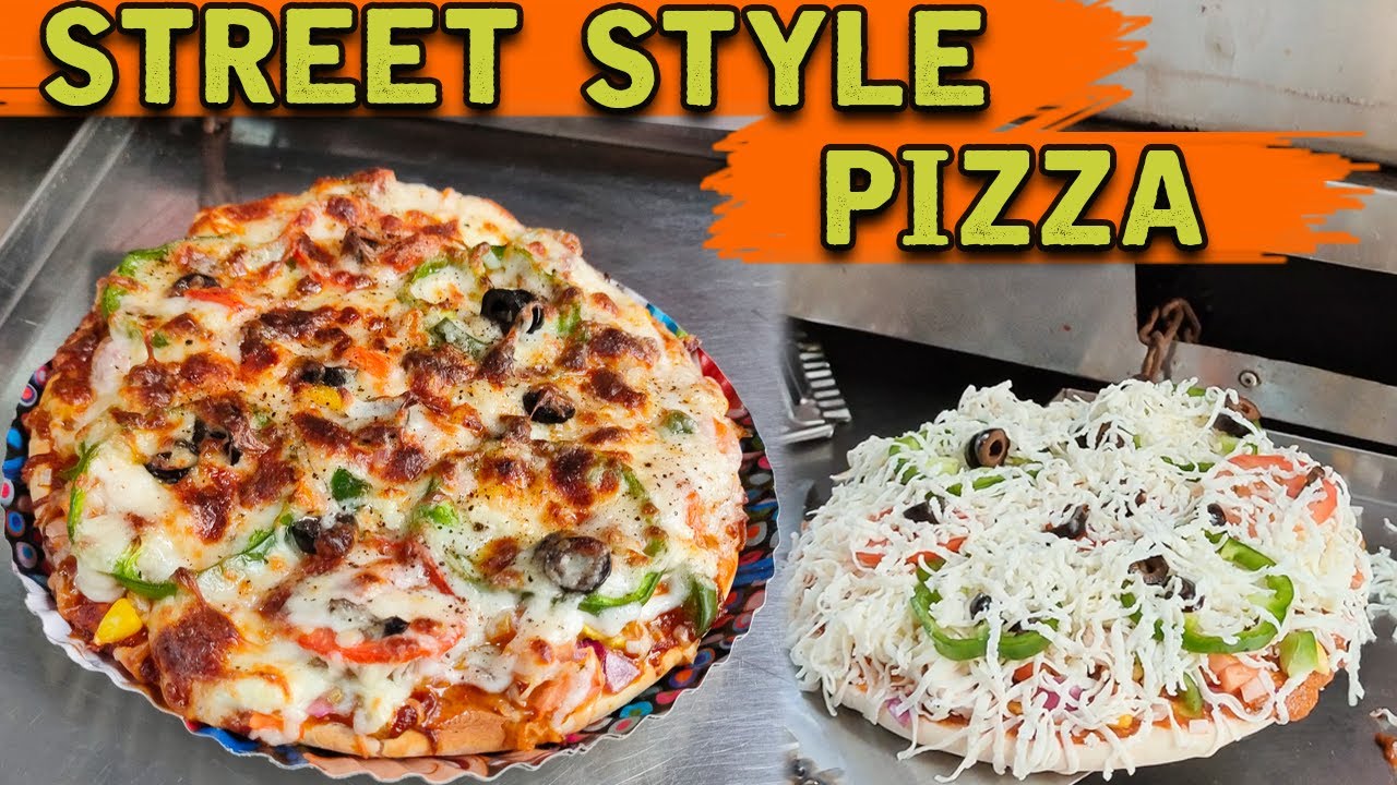 STREET STYLE CHEESY VEG LOADED PIZZA | GURGAON STREET FOOD | #shorts # ...