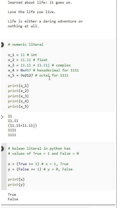 What Are Literals In Python Python Pythons Pythonprogramming Shorts Youtube