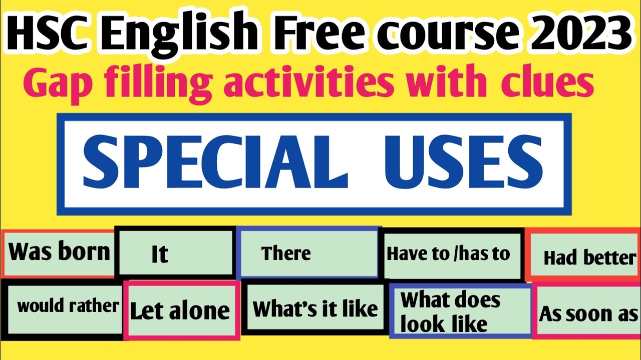 HSC Gap Filling Activities With Clues Special Uses rafia Education HSC Gap Filling Activities With Clues Special Uses rafia Education