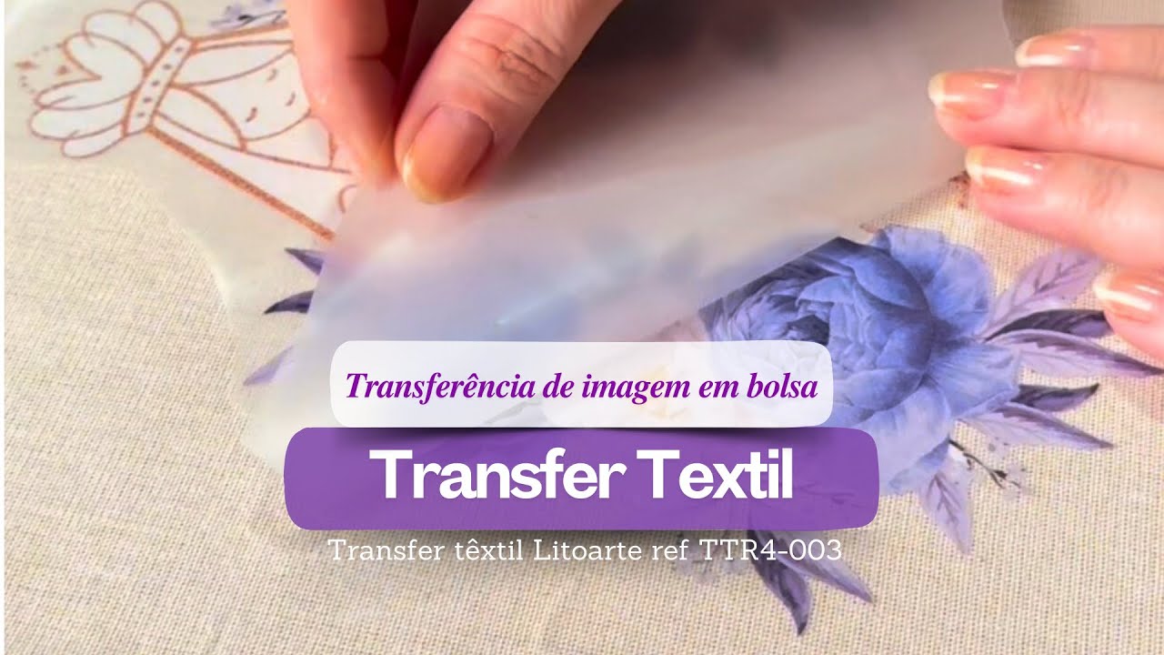 Transferência de imagem em bolsa com o Transfer Tex Litoarte ref TTR4 ...
