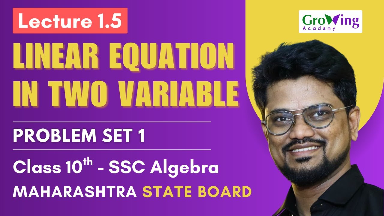 10th SSC Algebra 1.5 Linear Equation in two variable Problem Set 1 ...