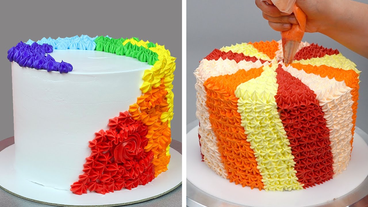 Simple And Quick Cake Decorating Tutorial Step By Step ️ Satisfying