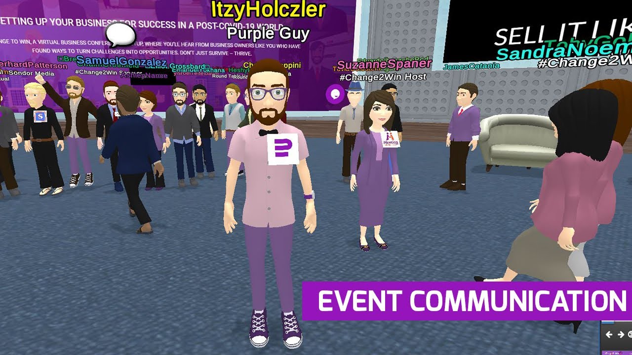 EVENT COMMUNICATION in the Purple Virtual World 💜 - YouTube