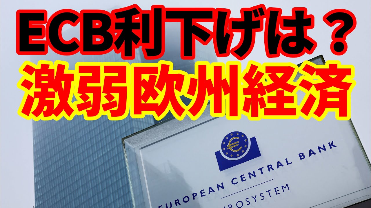 【欧州経済】ECBは利下げをいつ開始するのか！弱い欧州経済の動向とユーロ・ドルの動き！ - YouTube