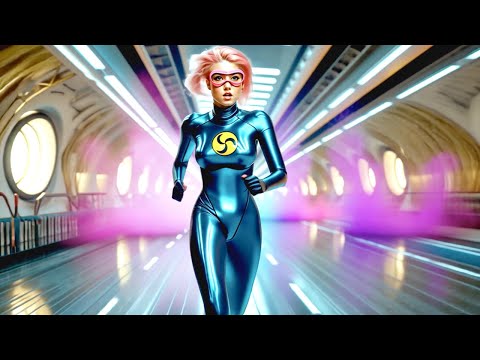 Sci-fi cyberpunk superheroine WHIRLGIRL in Panavision style aifilm test