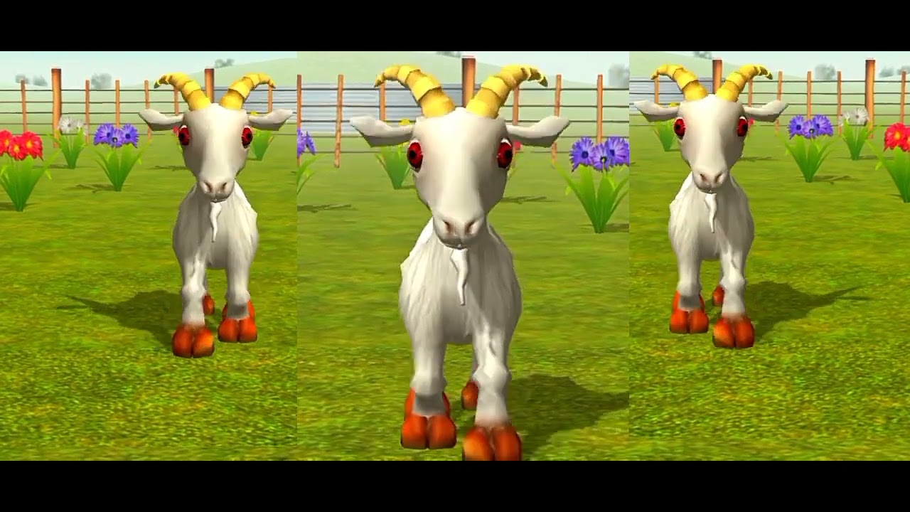 Goat 🐐 Vs Escapando 🐄|El Pollito Pio 3d-Canciones de la granja de zenon ...