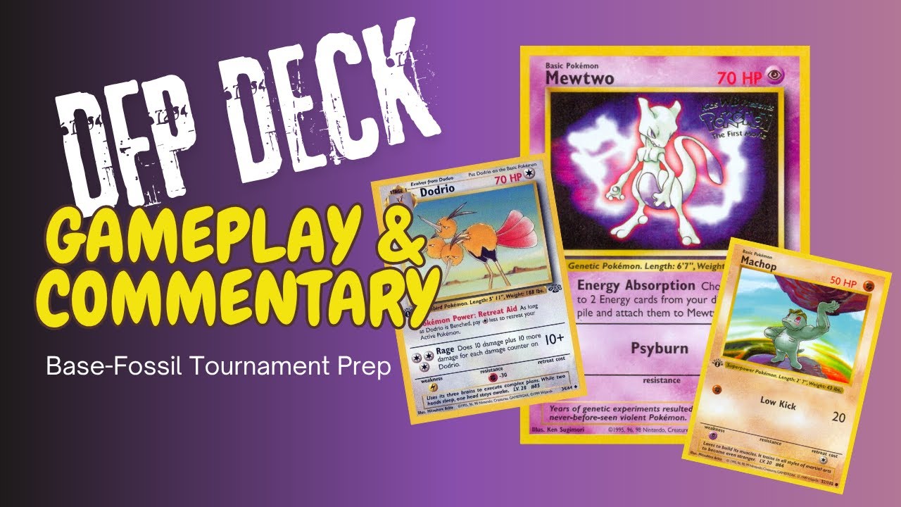 DFP Deck & Gameplay - Base-Fossil Tournament Prep (Pokemon TCG) - YouTube