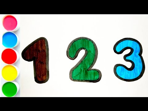 123 Drawing Tutorial For Beginners &Toddlers kids Drawing easy step by ...