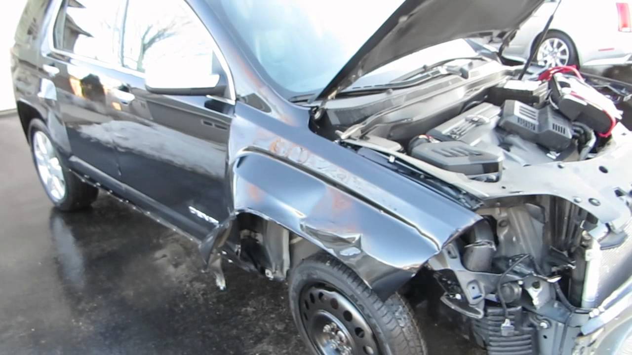 2013 GMC Terrain Denali AWD 3.6 salvage repairable wrecked - YouTube