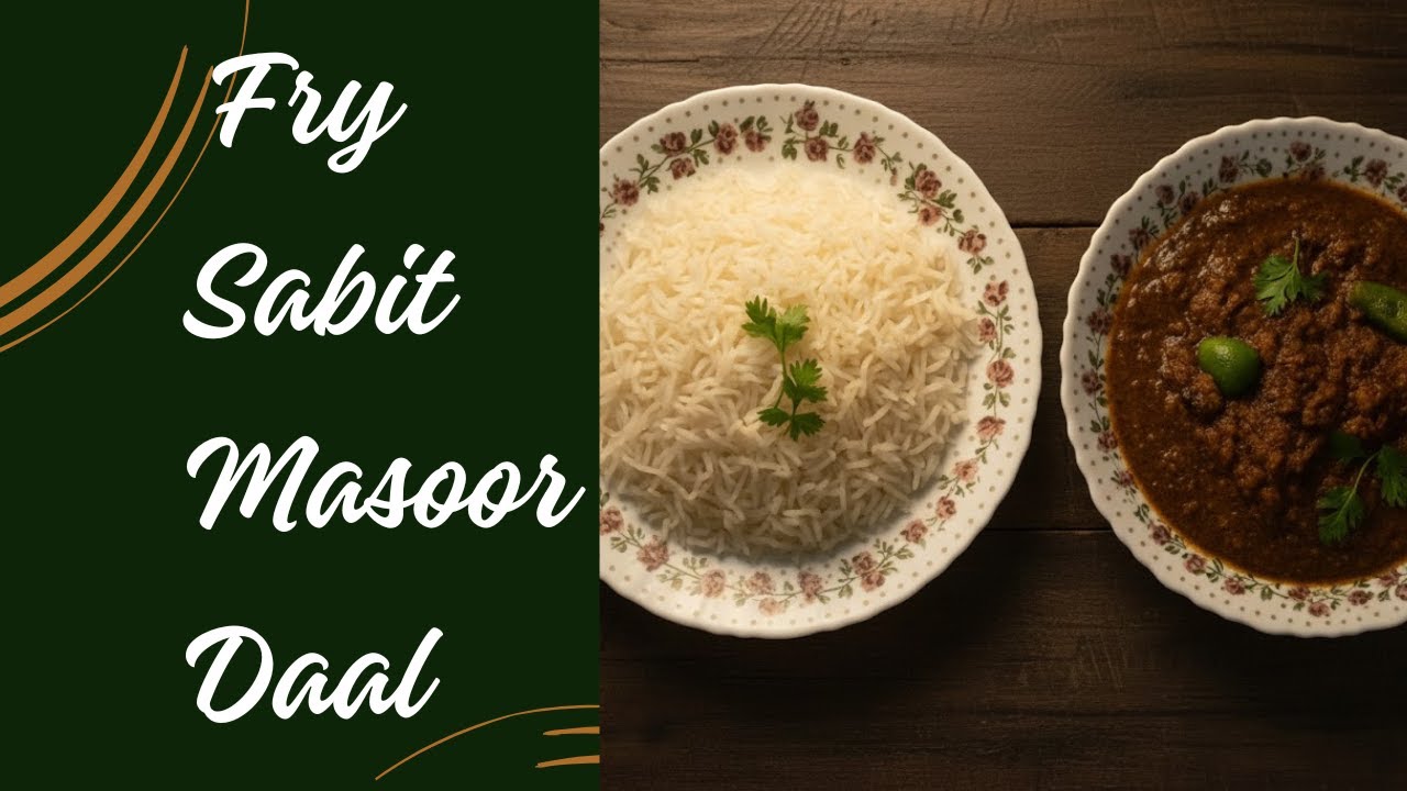 How to Make Fry Sabit Masoor Daal | Tadka Masoor Daal Recipe - YouTube