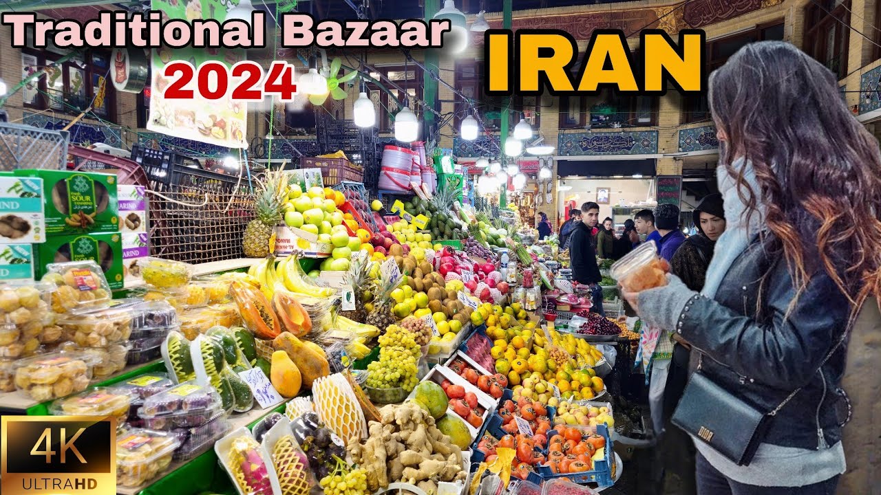 IRAN🇮🇷 | Walking tour in the most crowded traditional bazaar and ...