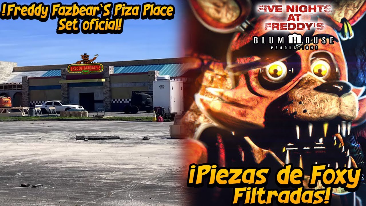 !Oficial FNAF La película filtra el restaurante y piezas de foxy! - YouTube