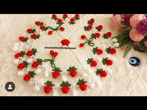 ✅️🍀Çeyizlik İki Katlı Çiçekli Lif Modeli ✅️🍀En Çok Sipariş Alan Lif Modeli ✅️🍀crochet soap cloth