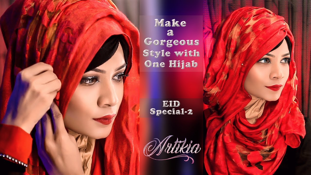 Eid Hijab Tutorial with Kamij step by step ||Hejab Style-ARTIKIA ...