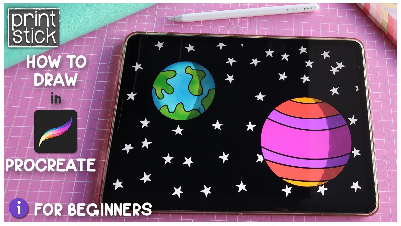 Procreate Tutorial EASY intro - How to Draw on the iPad + Apple Pencil ...