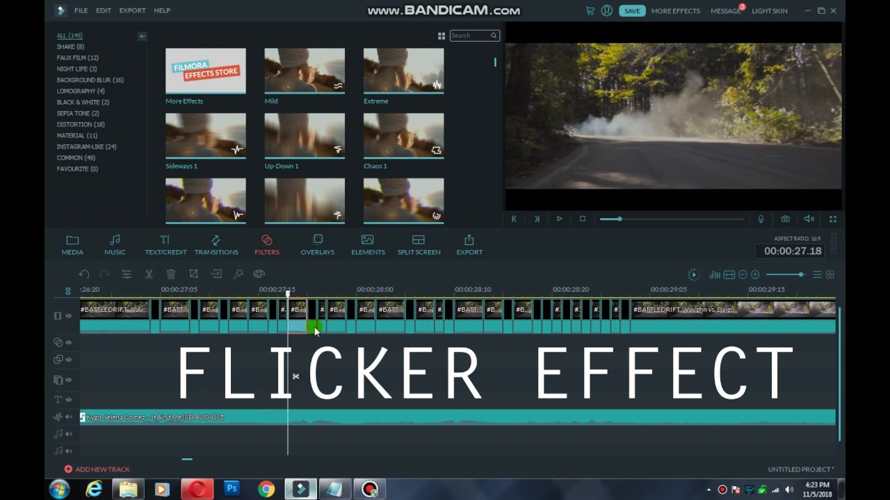 How to Apply Transitions | Effects | Flicker Effect | Slow & Fast Motion | Filmora Basic - YouTube