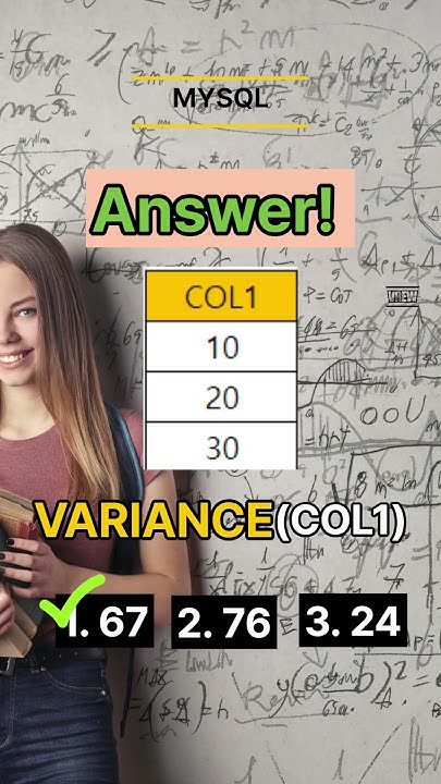 Let's learn about variance function #mysql #quiz #sql #databasemanagement #sqljoins - YouTube