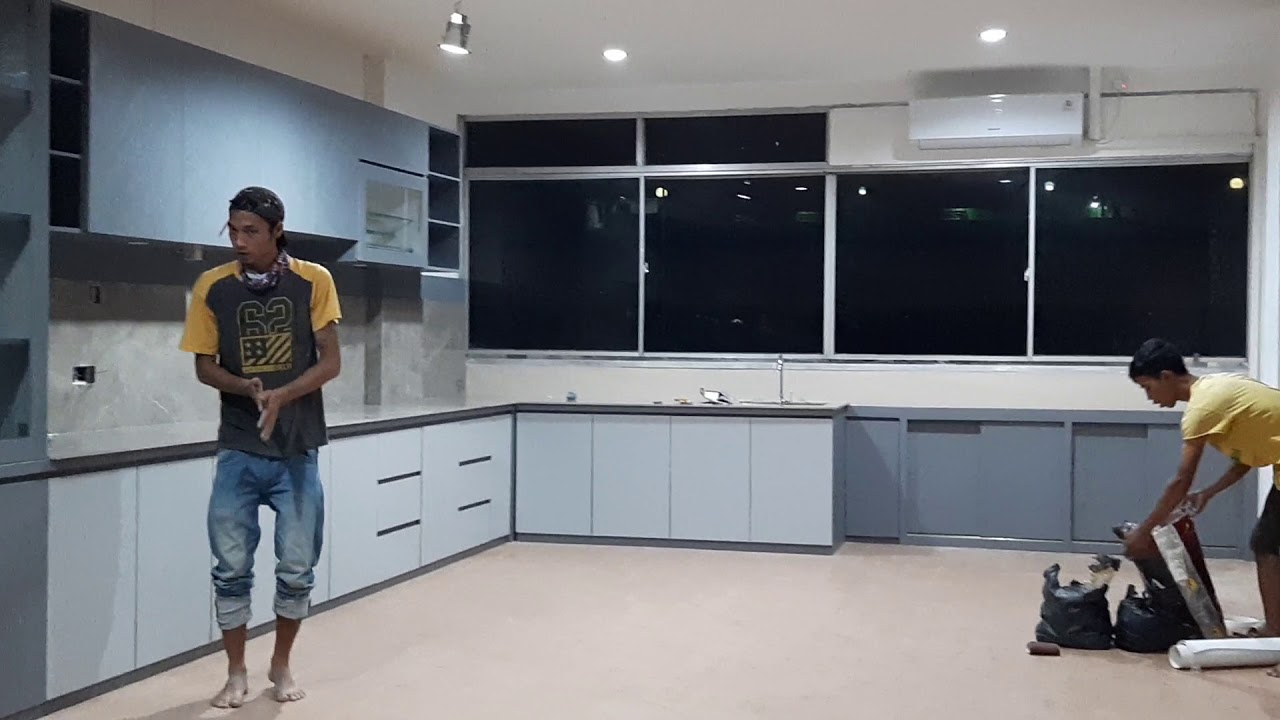 Kitchen Set HPL TACO Abu-Abu - YouTube