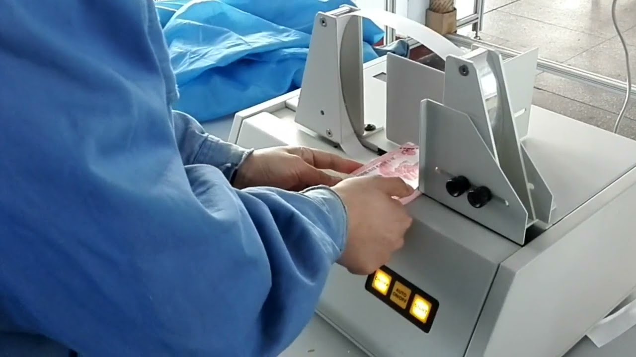 Money Cash banknote strapping/banding machine BA25 - YouTube