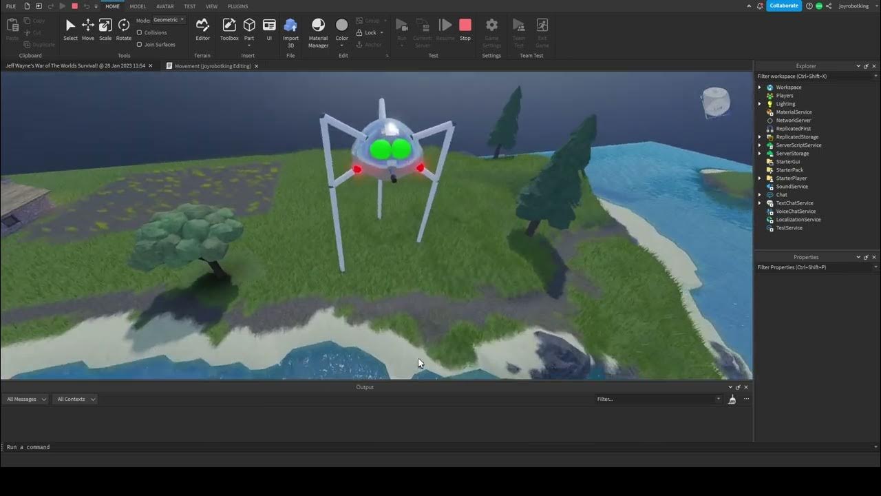 Jeff Wayne's WoTW tripod in Roblox (test) - YouTube