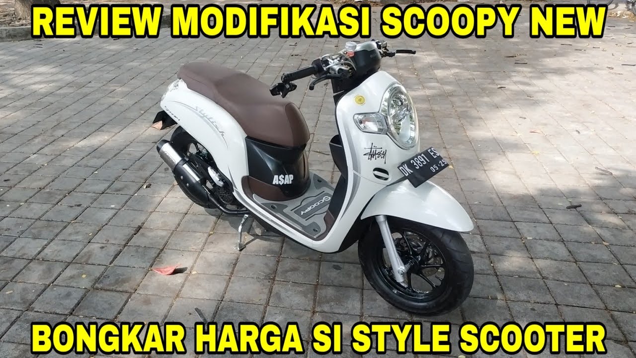 Review Scoopy New Style Scooter || Scoopy New Modifikasi Bali - YouTube