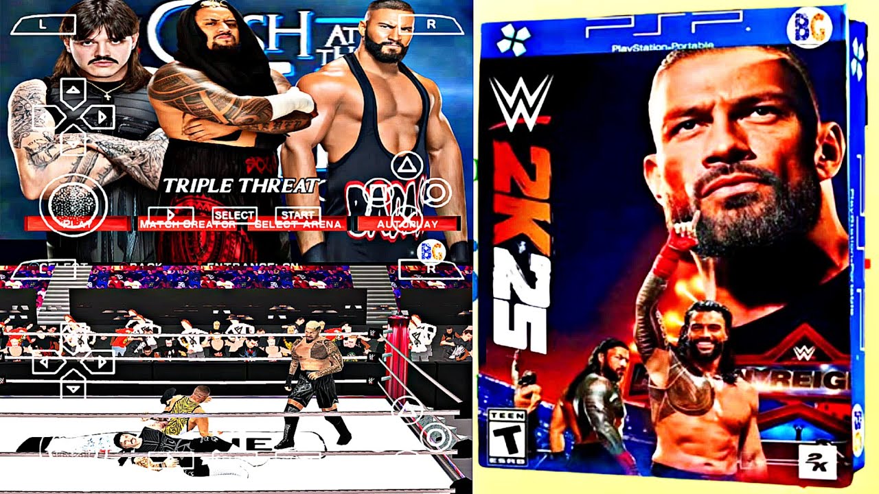WWE 2K25 NEW PATCH FOR PPSSPP/ANDROID/PC WITH NEW ISO & PSP FOLDER ...