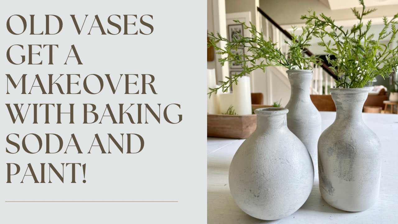 How To Paint A Glass Vase With Baking Soda
