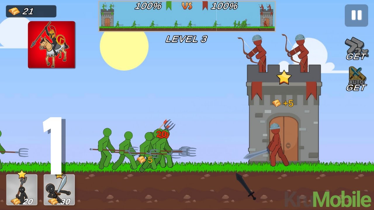 Stick Ragdoll Battle Simulator - Level 1 ~ 3 - Gameplay Walkthrough ...