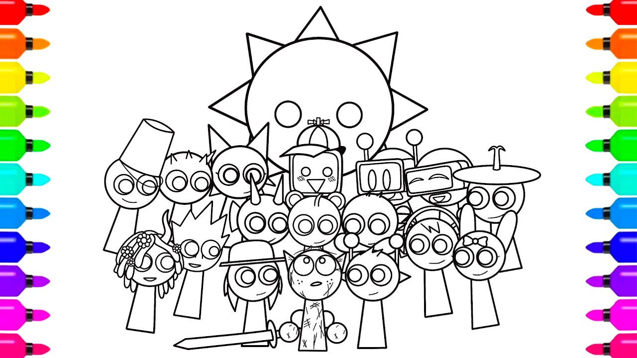 Incredibox Sprunki New Coloring Pages / How to Color All Characters ...
