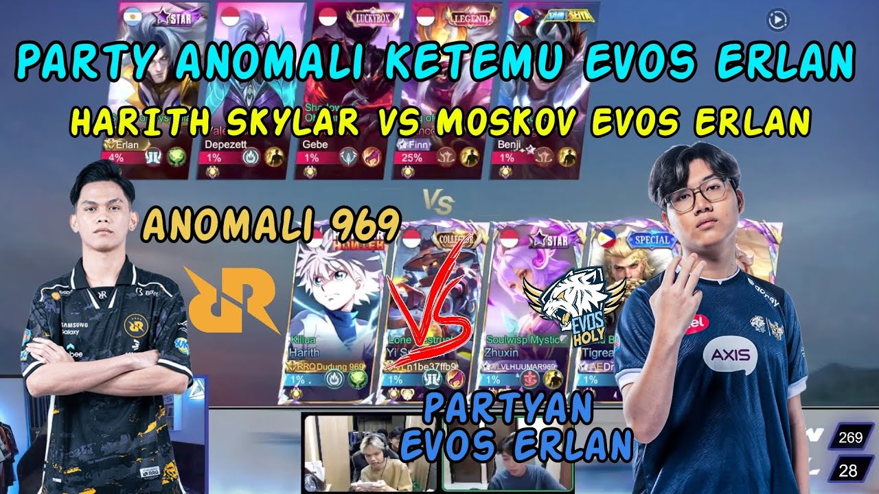 ANOMALI 969 SKYLAR VS PARTYAN EVOS ERLAN, PERTARUNGAN GOLDLANE RRQ VS ...