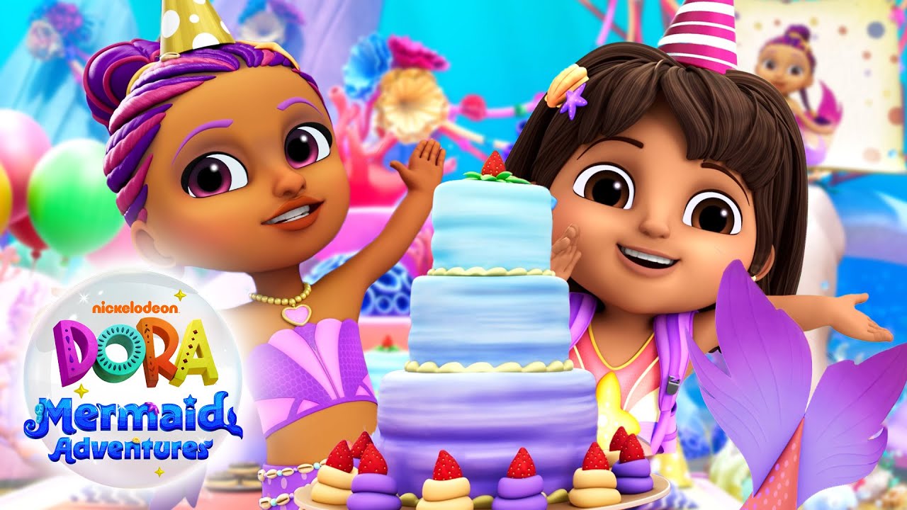 Dora's Mermaid Birthday Party! w/ Swiper 🎂 Dora's Mermaid Adventures #2 | Dora & Friends - YouTube