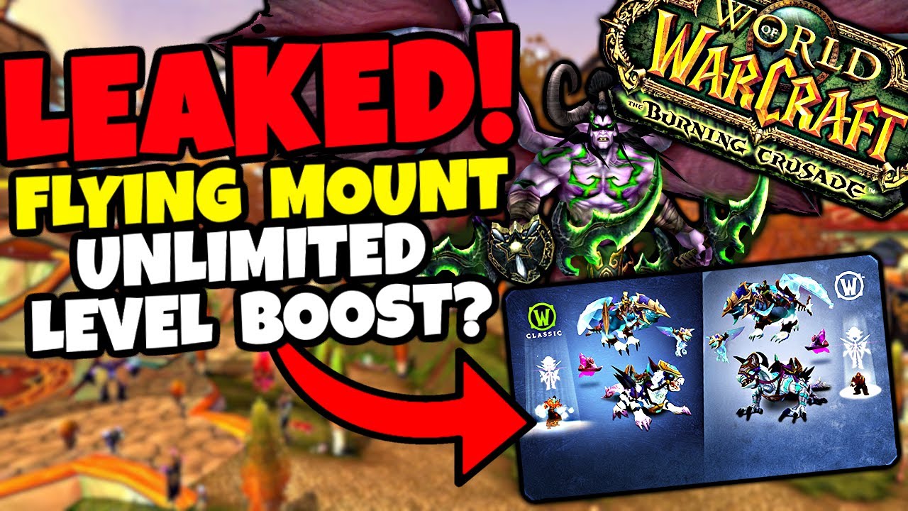TBC Shop Bundles LEAKED - PAID FLYING MOUNTS? UNLIMITED Level Boosts ...