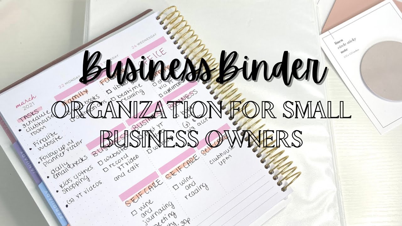 How to Organize Small Business: Vlog | A Look Into my Business Binder ...