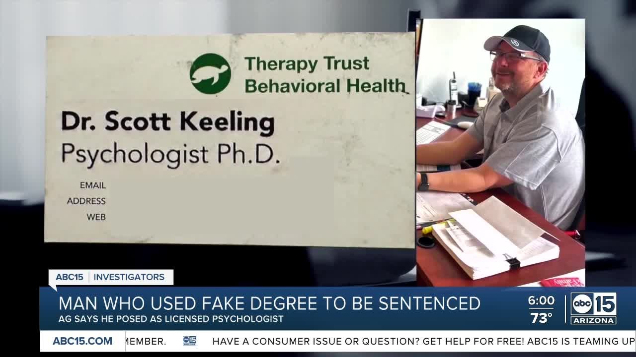 Valley man who AG says used fake degree to pose as psychologist to be ...