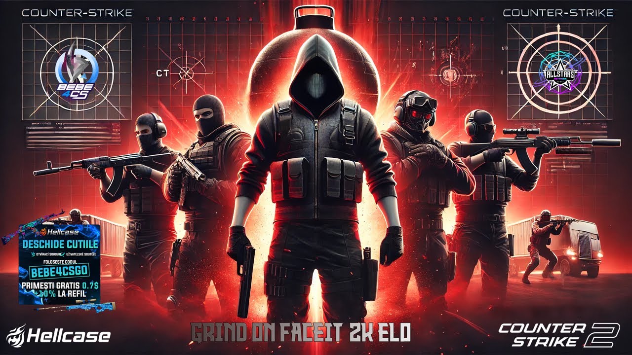 🔴LIVE CS2 FACEIT LEVEL 9 GRIND IN 2K ELO !GIVEAWAY !bebe4csgo pe HELLCASE - YouTube