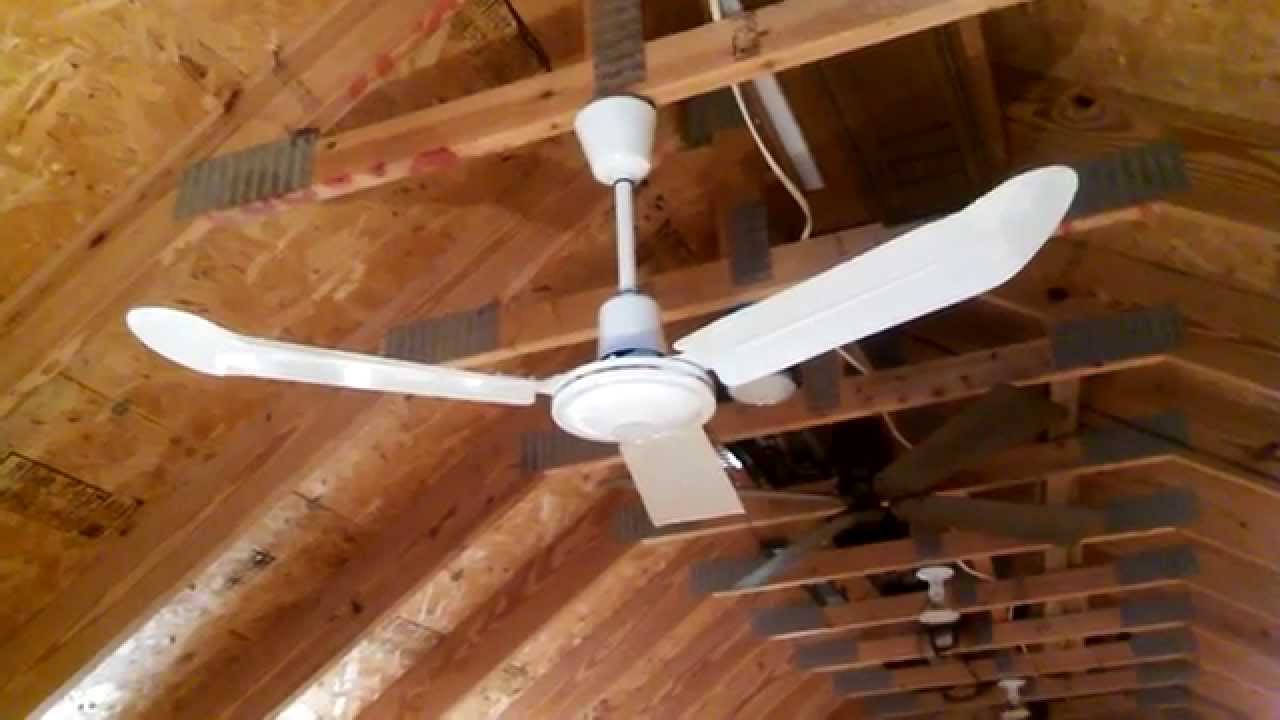 Envirofan Silver Line Industrial Ceiling Fan model 48F-9 c.1990 - YouTube