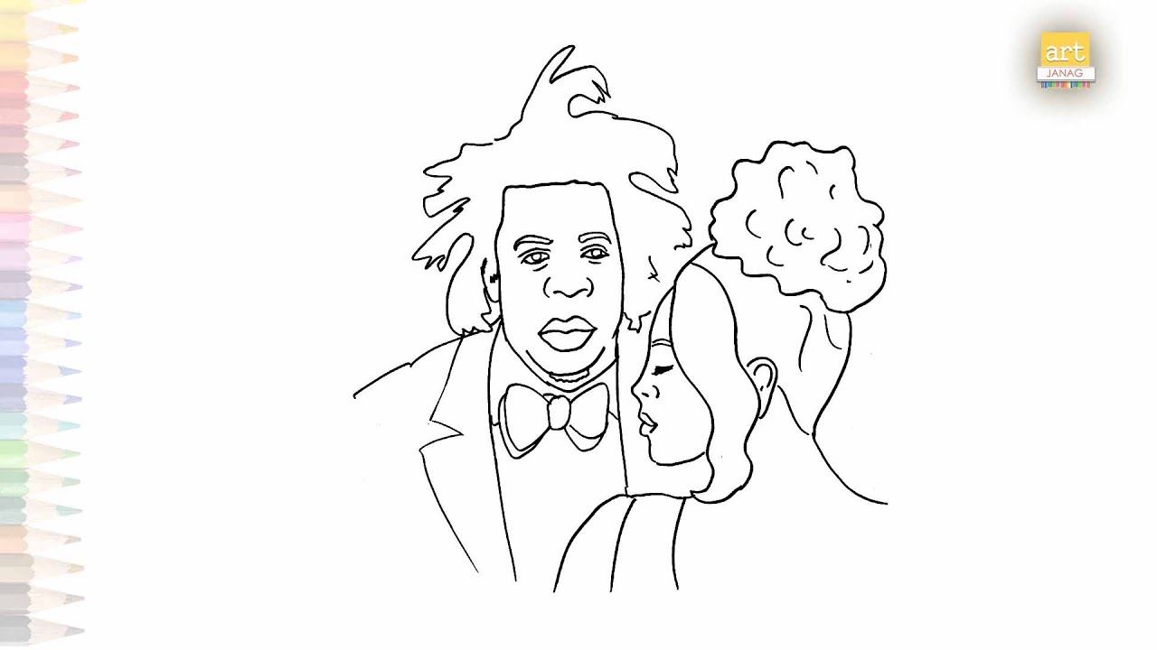 Jay and Bey easy drawing | Art tutorial | How to draw Jay and Bey ...