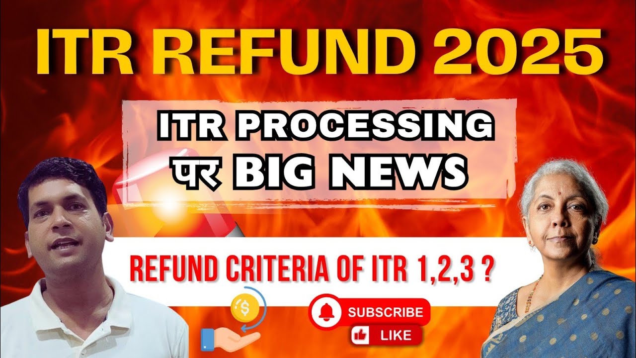 ITR Refund 2025 | ITR Fast Processing | ITR-1 & ITR-2 & ITR-3 Refunds ...