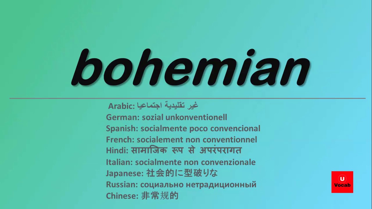 meaning and how to pronounce Bohemian | U Vocab - YouTube