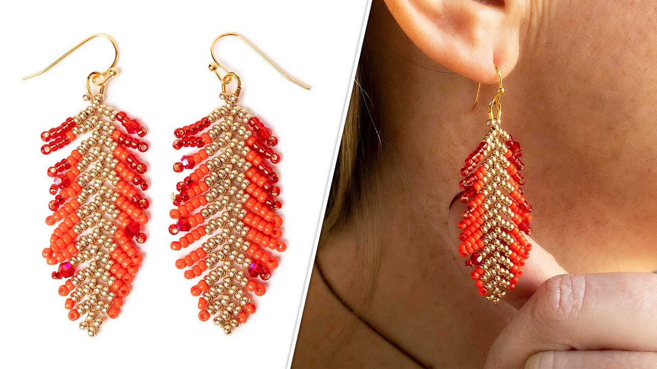 Easy RAW Feather Earrings - DIY Jewelry Making Tutorial by PotomacBeads ...
