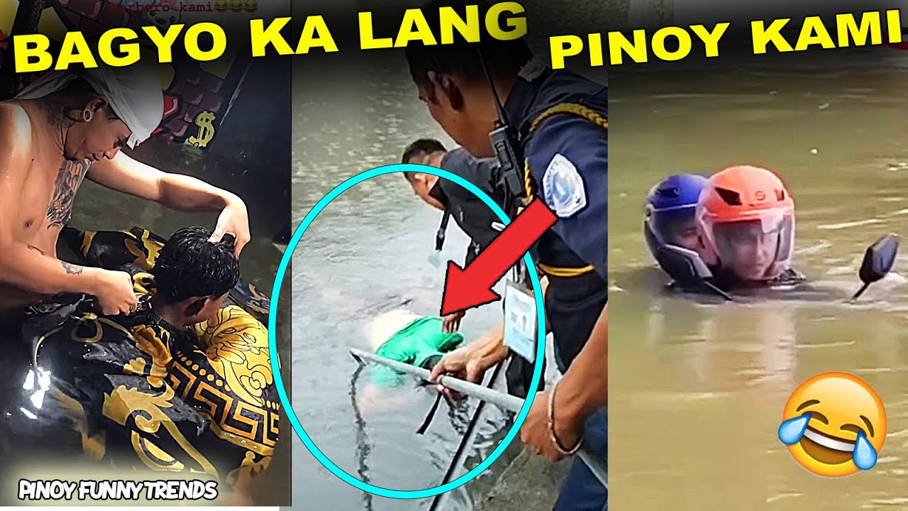 ISANG ORAS NANG NAKALUTANG NAWINDANG SILA🤣 PANIS ANG BAGYO Pinoy Funny ...