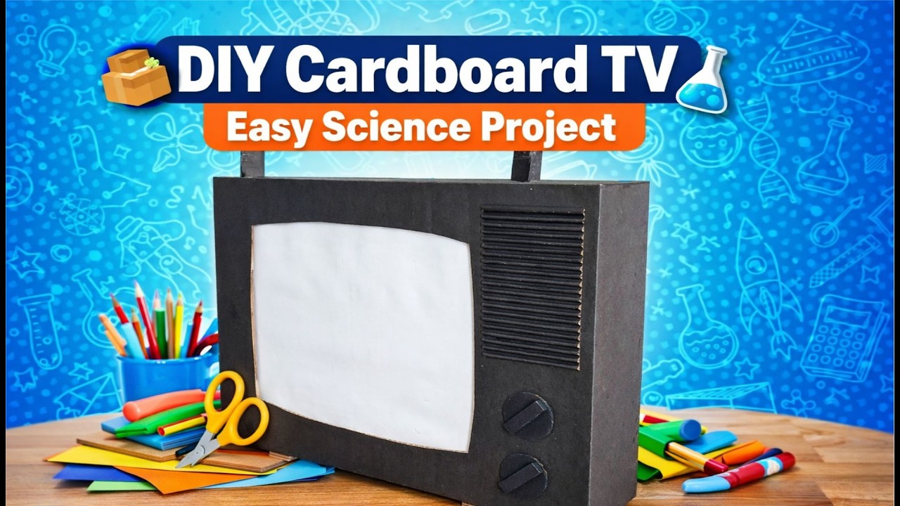 DIY Cardboard TV 📦📺 | Easy Science Project - YouTube