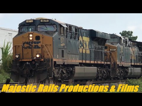 CSXT C376 Loaded Coal Train Heads SB W/871 ES44AH & 297 CW44AC & 926 ES44AH RDPU Pushing Hard ...