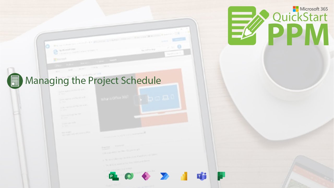 QuickStart PPM - Managing the Project Schedule - YouTube