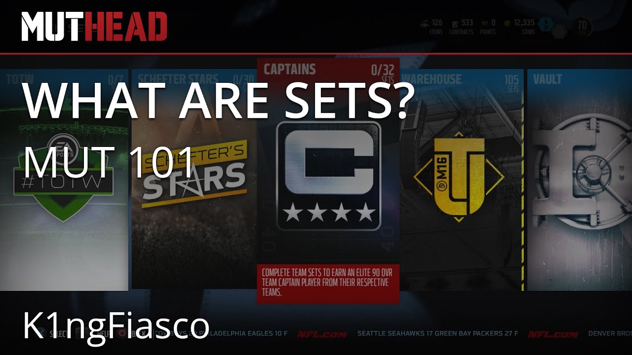 MUT 101 | What Are Sets? - Madden NFL 16 Ultimate Team Tutorial - YouTube
