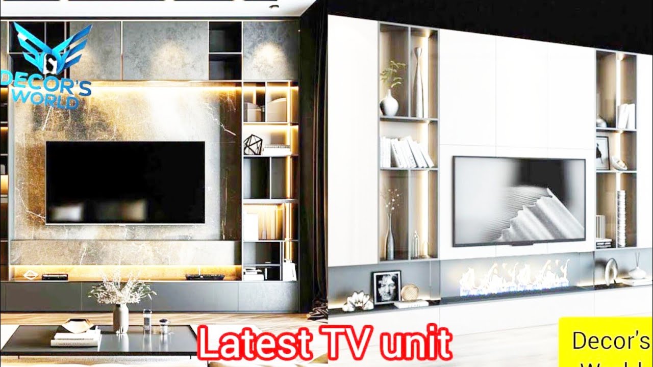 Best TV unit design for living room 2024|| 100 modern TV cabinet design ...