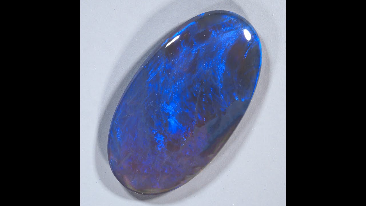 2.68ct solid black crystal opal from Lightning Ridge, Australia - YouTube