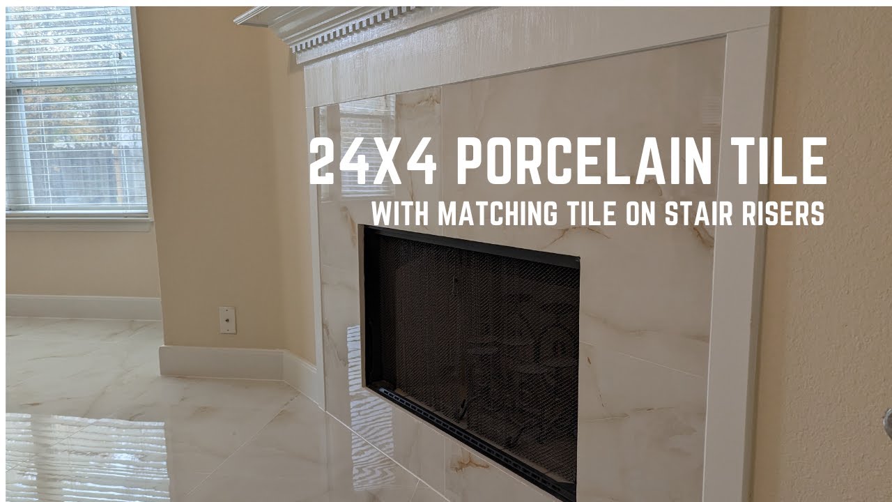 24x48 Porcelain Tile Installation - YouTube