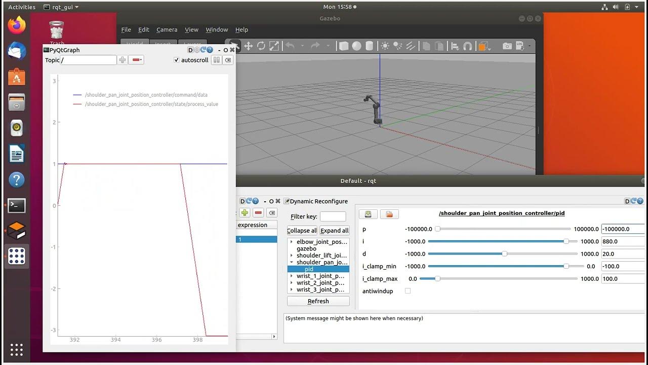 ROS Demo - UR5 PID Joint Position Controller - YouTube