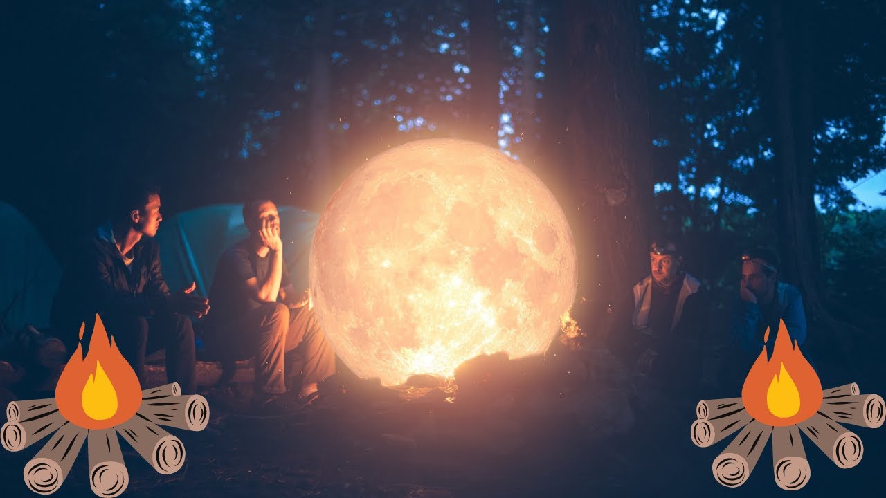 4K Peaceful Campfire: Sunset: Nature: Relaxing Fire with natural ...